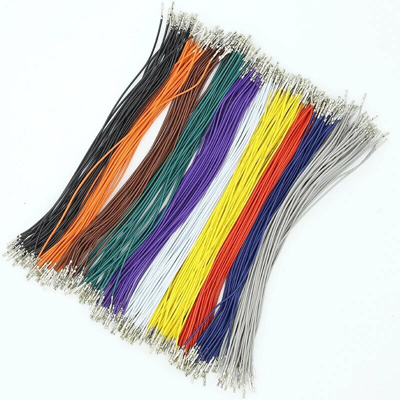 50 шт. 2,54 мм Dupont кабель с одной двойной пружиной, электронный провод Dupont, перемычка 20 см 1P для электрического подключения печатных плат