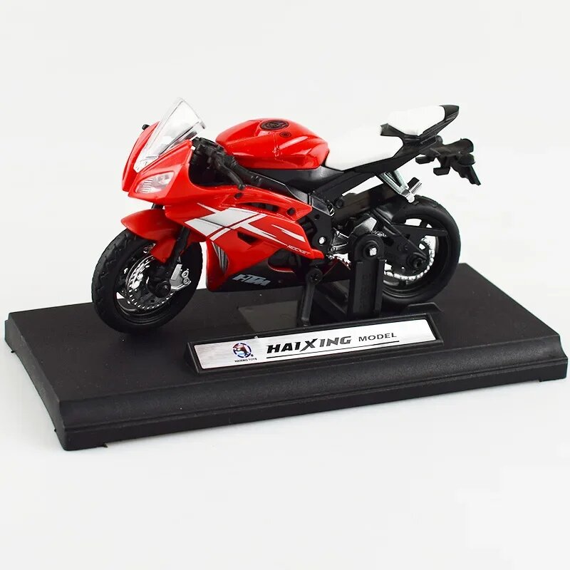 Модель мотоцикла Haixing 1:18, красный, цвет B