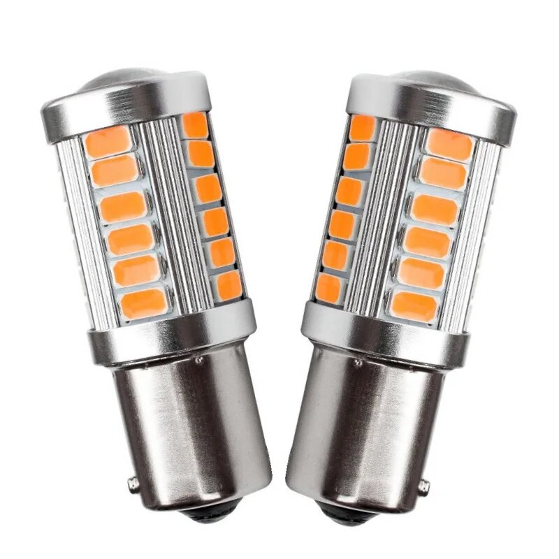 2 шт. 1156PY 7507 PY21W BAU15S 33 SMD 5630 5730 светодиодный автомобильный задний указатель поворота, автоматический передний указатель поворота, янтарный, желтый