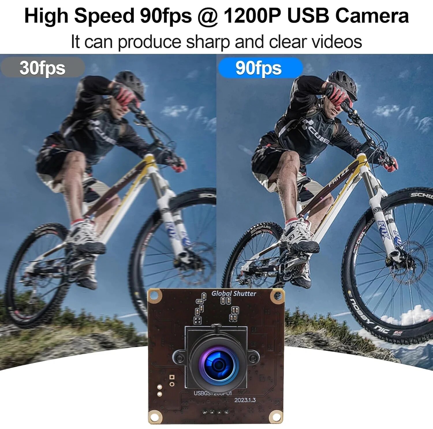 Вебкамера ELP 2MP 1080P 90fps, HFOV 120°