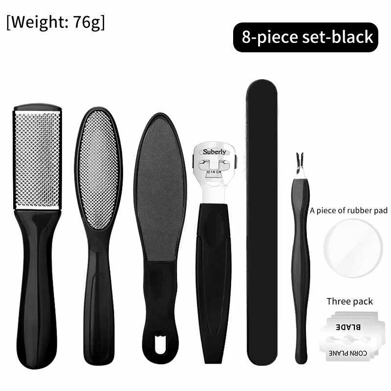 Набор для педикюра "Здоровые ножки", алмазная пилка, двусторонний, 8 элементов