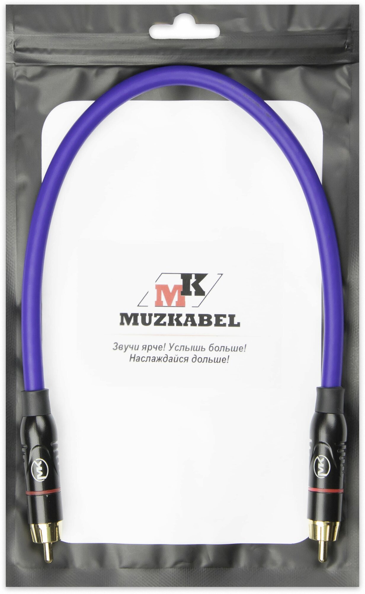 Патч-кабель MUZKABEL RSFIK4VP (Красное кольцо) - 0.1 метра, RCA RCA