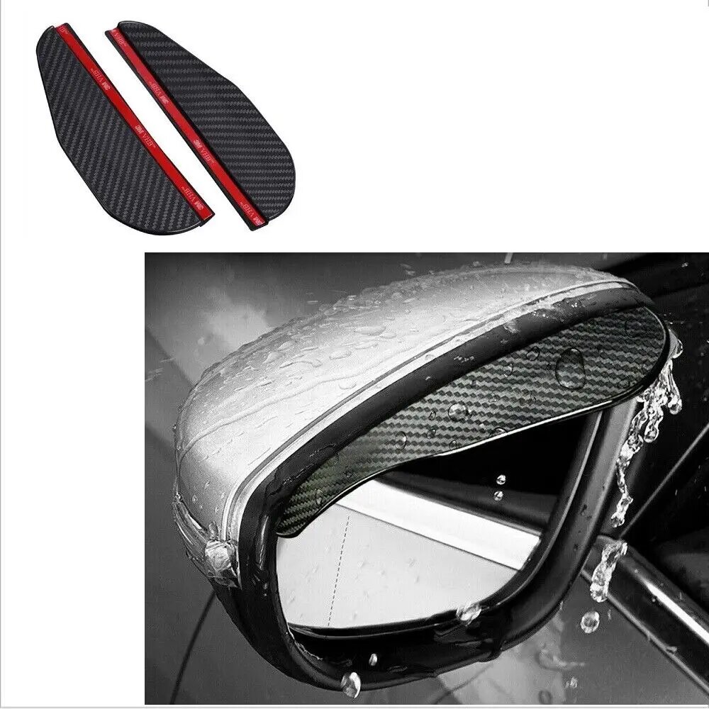 Колпачки для автомобильных зеркал из углеродного волокна, козырек от дождя, защитные аксессуары, универсальные