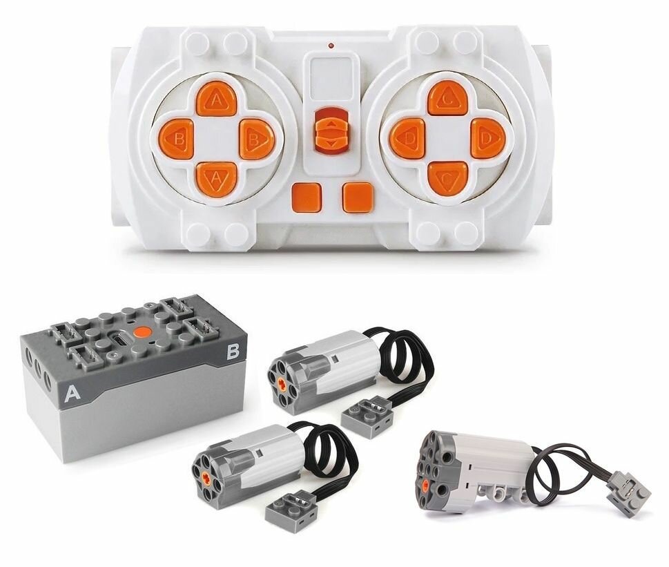 Запчасти для радиоуправляемой игрушки конструктора, набор электрики, моторчики, модули, пульт управления