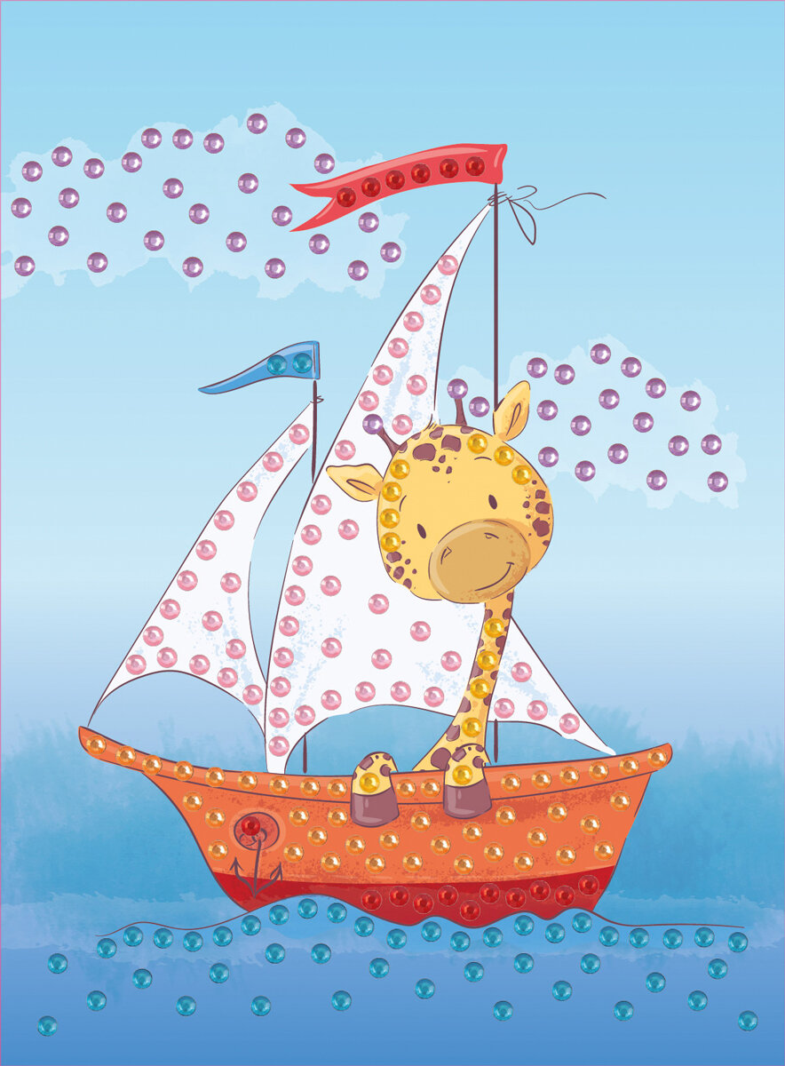 Hobbius MDS-05-BQ81 Мозаика 19.5 x 26.5 см №24 Приключения жирафика развивающая игрушка