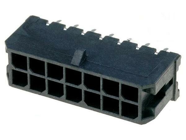 Гнездо Molex MX-43045-1412 "Папа", PIN 14, луженыЙ, 5 А, 3 мм, черный, 1 шт