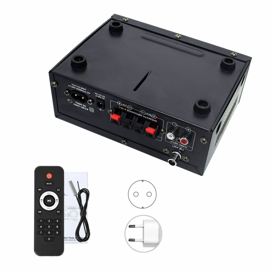 Усилитель стерео 50W+50W с Bluetooth и USB для дома