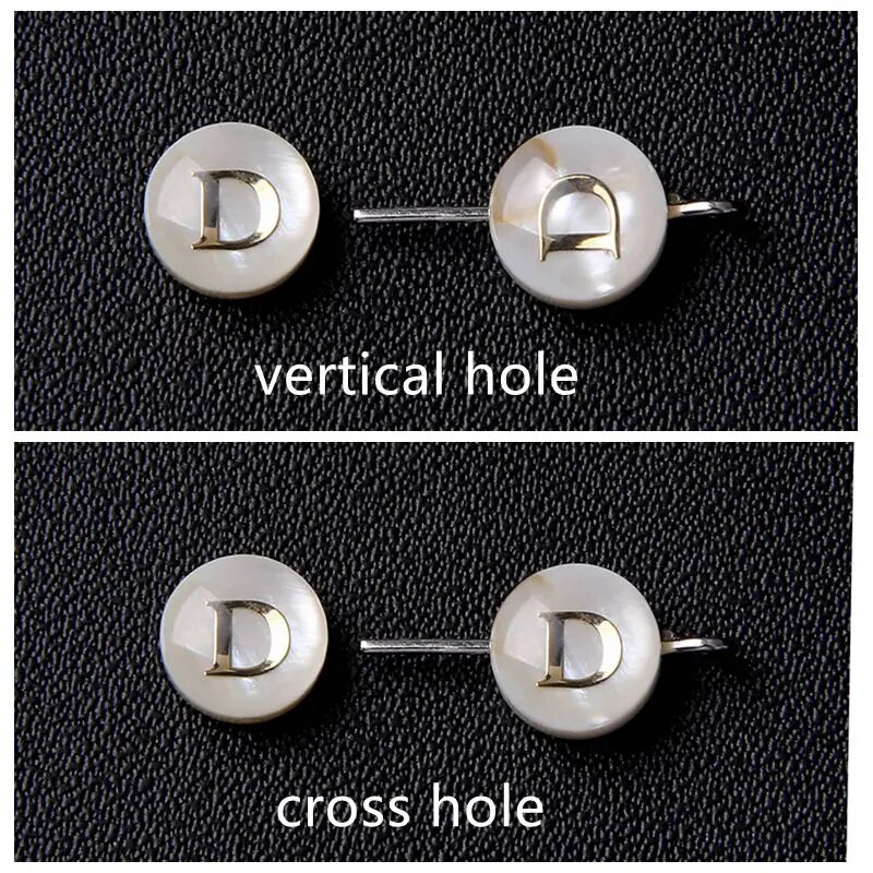 Бусины из раковин RISYF белые 8 мм для бижутерии 2pcs vertical hole, D