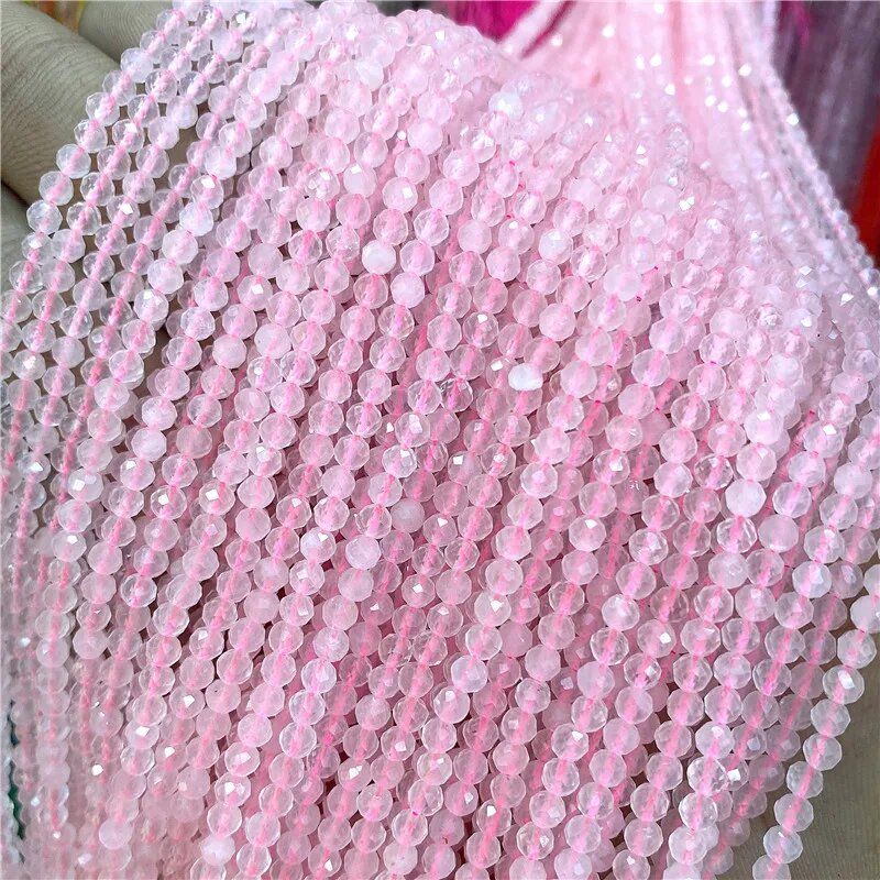 Бусины из розового кварца 2 мм, Pink Quartz