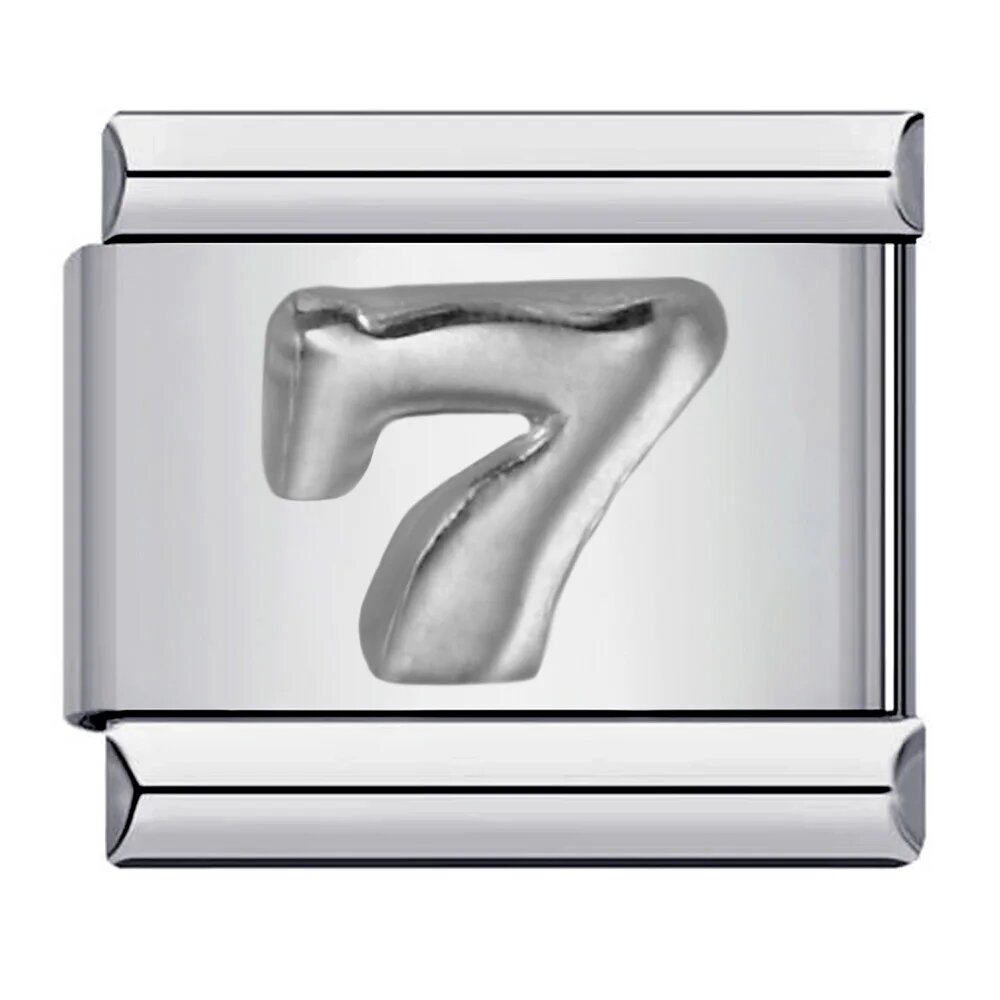 Серебряный шарм 0-9 для браслета из нержавеющей стали Uring ICY710