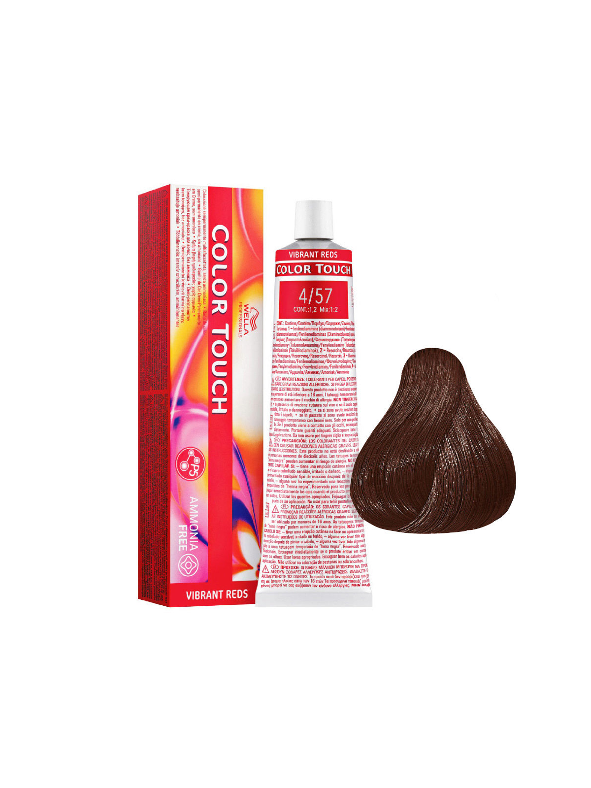 Wella Color Touch 4/57 - Тонирующая краска без аммиака шатен красно-коричневый 60 мл