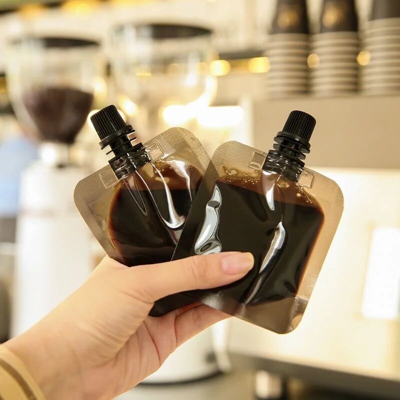 Пластиковые пакеты для напитков черные 100 шт black 50ml