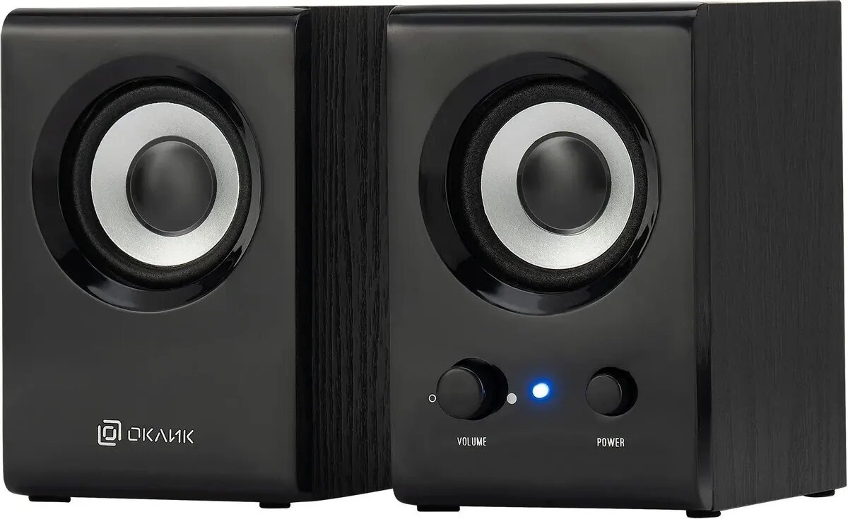 Колонки Oklick OK-160 2.0 черный 6Вт