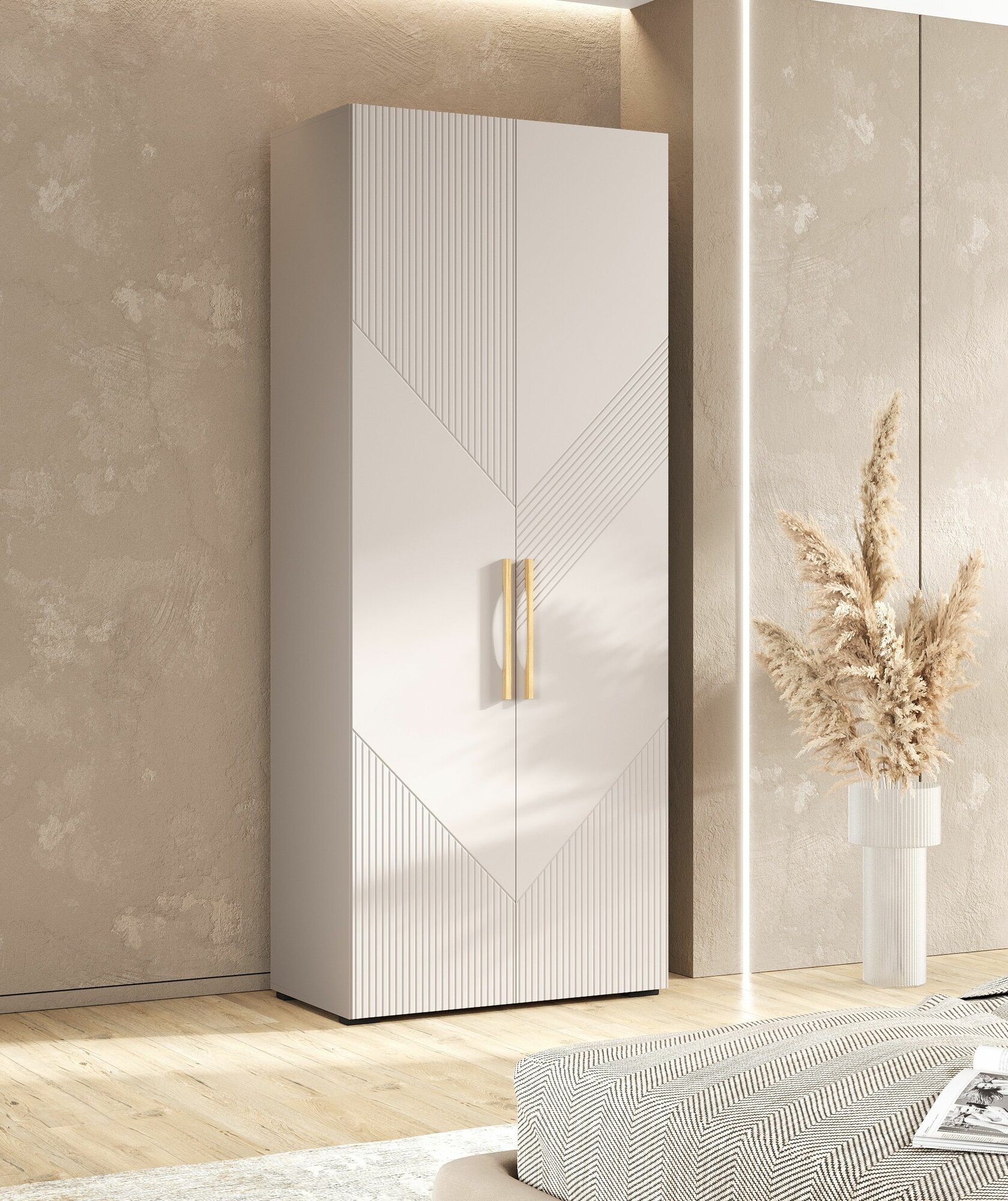 Шкаф Ирис 2-х ств. Кашемир, Кашемир90см