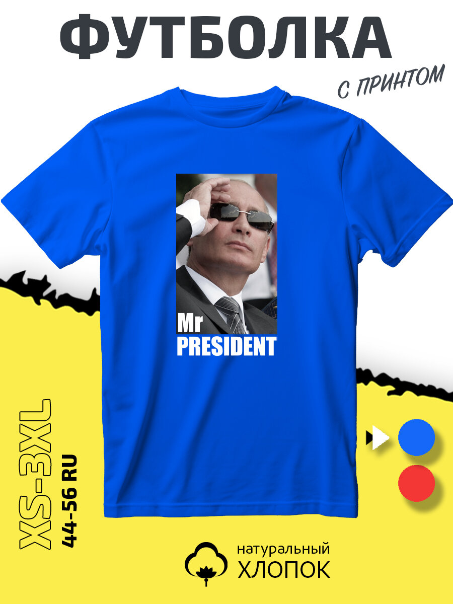 Футболка с принтом Путиным Господин Президент