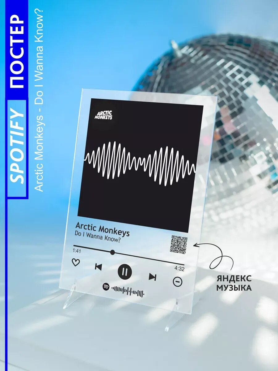 Подарок другу спотифай постер Arctic Monkeys