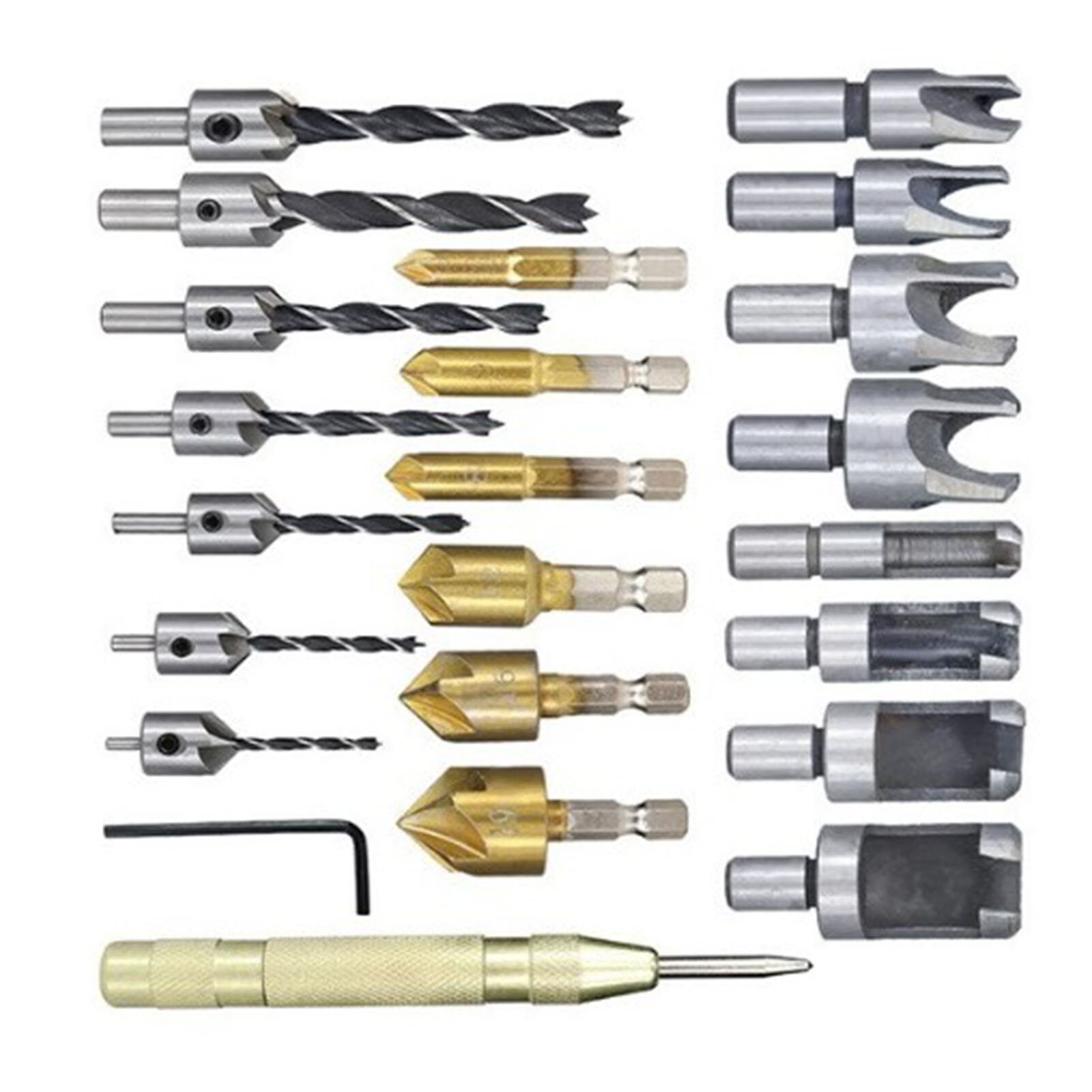 Набор бит из нержавеющей стали и латуни 1/4" Hex 3/8" хвостовик 23 шт