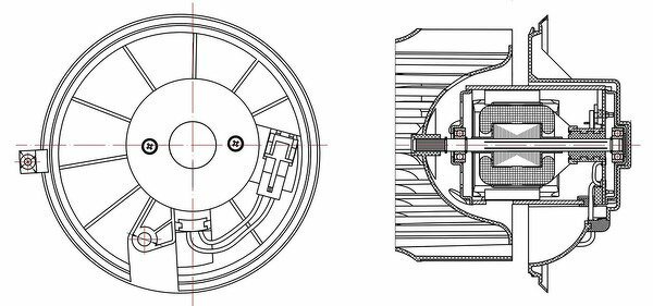 Э/вентилятор отоп. для а/м УАЗ 3163 Патриот (06.2007-04.2012) (тип Delphi) (LFh 0363) LUZAR