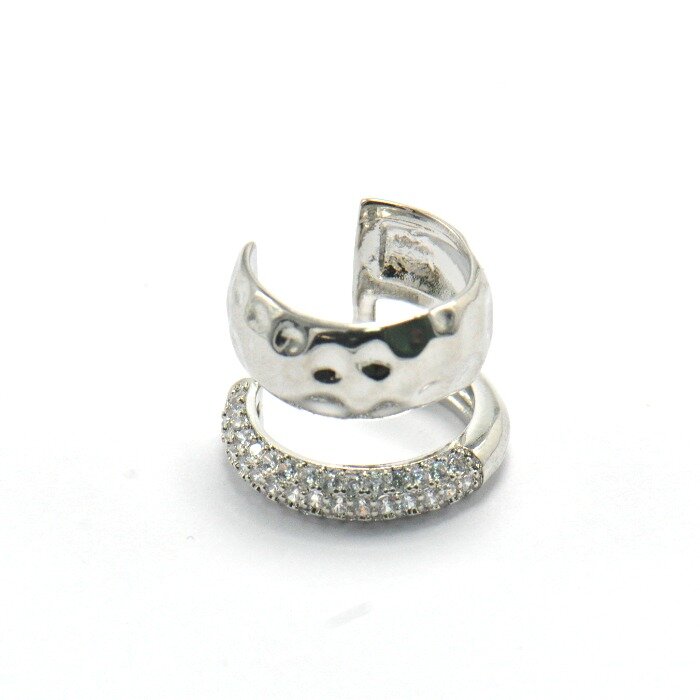 Серьги каффы, фианит