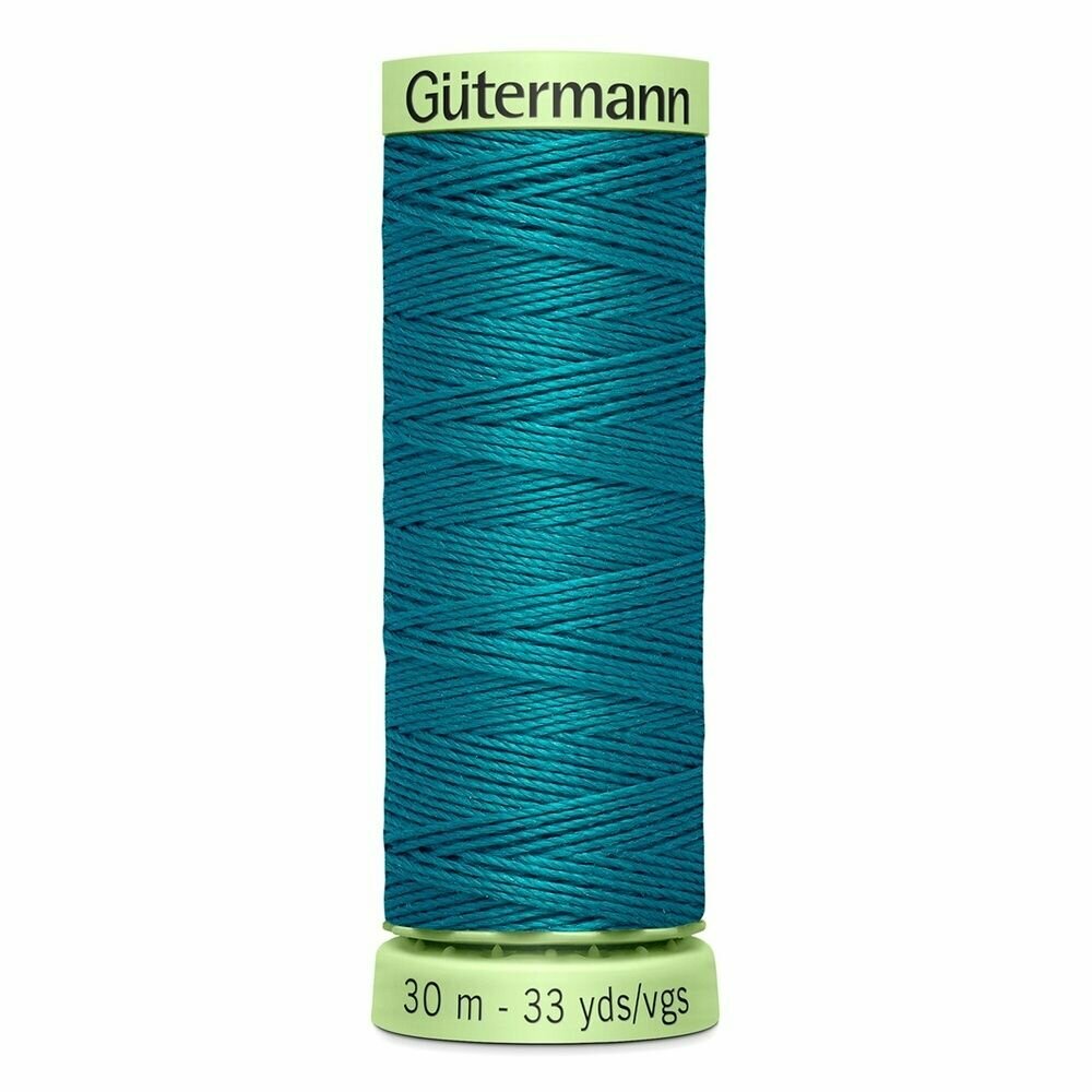Декоративная нить Gutermann Top Stitch 30/30 м для отстрочки, 100% полиэстер, цвет 189 зеленая бирюза, 5 шт (3)