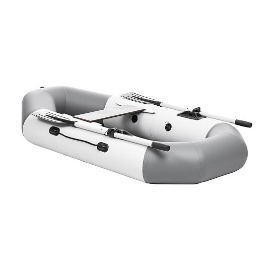 Лодка тонар Бриз 190 с веслами (бело-серый)