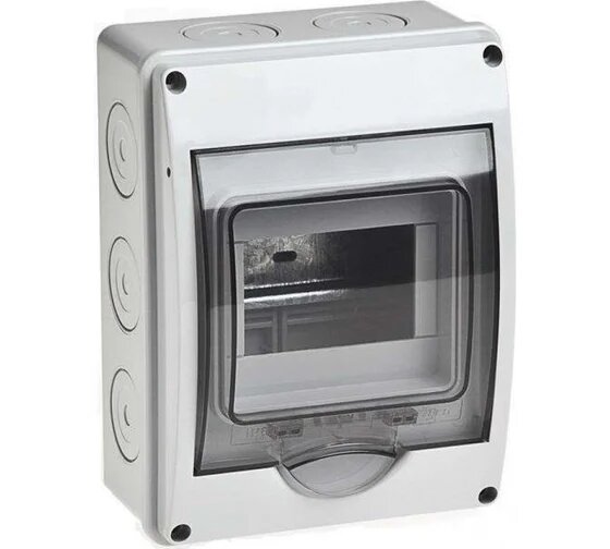 Бокс навесной 5 мод. 200х150х98 IP65 с вертикальной дверцей Рувинил