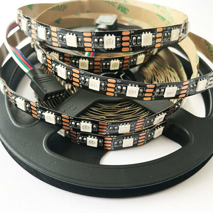 Светодиодная лента SMD 5050. 5В. Цвет свечения: RGB. Катушка 5 метров. IP33