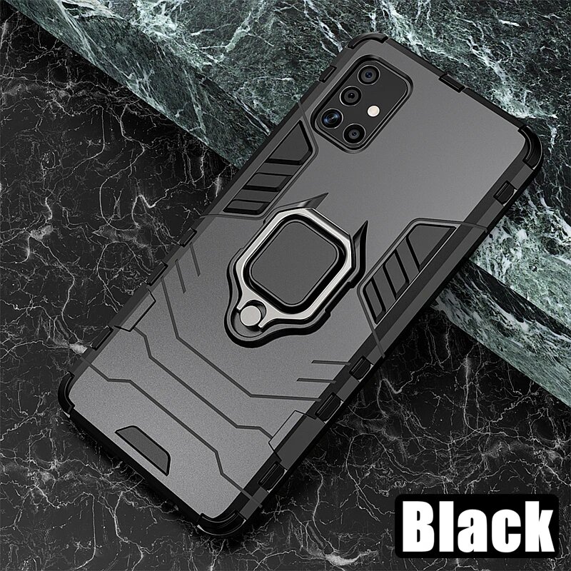 Противоударный чехол для Samsung Galaxy M12 M22 M32 M53 M52 M33 M31S M31 M21 M21S M51 M02S M30S, противоударный Магнитный бронированный чехол Черный, черный, M52