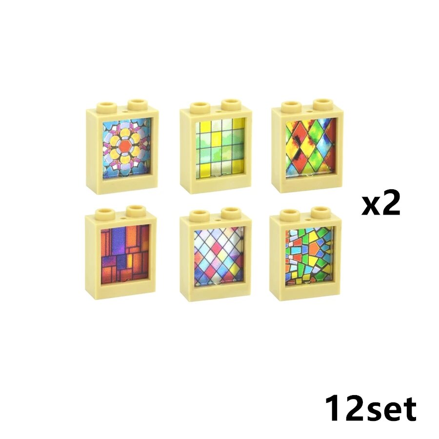 Конструктор Ледуо пластиковые блоки 1x2 1x3 1x4 yellow-12set