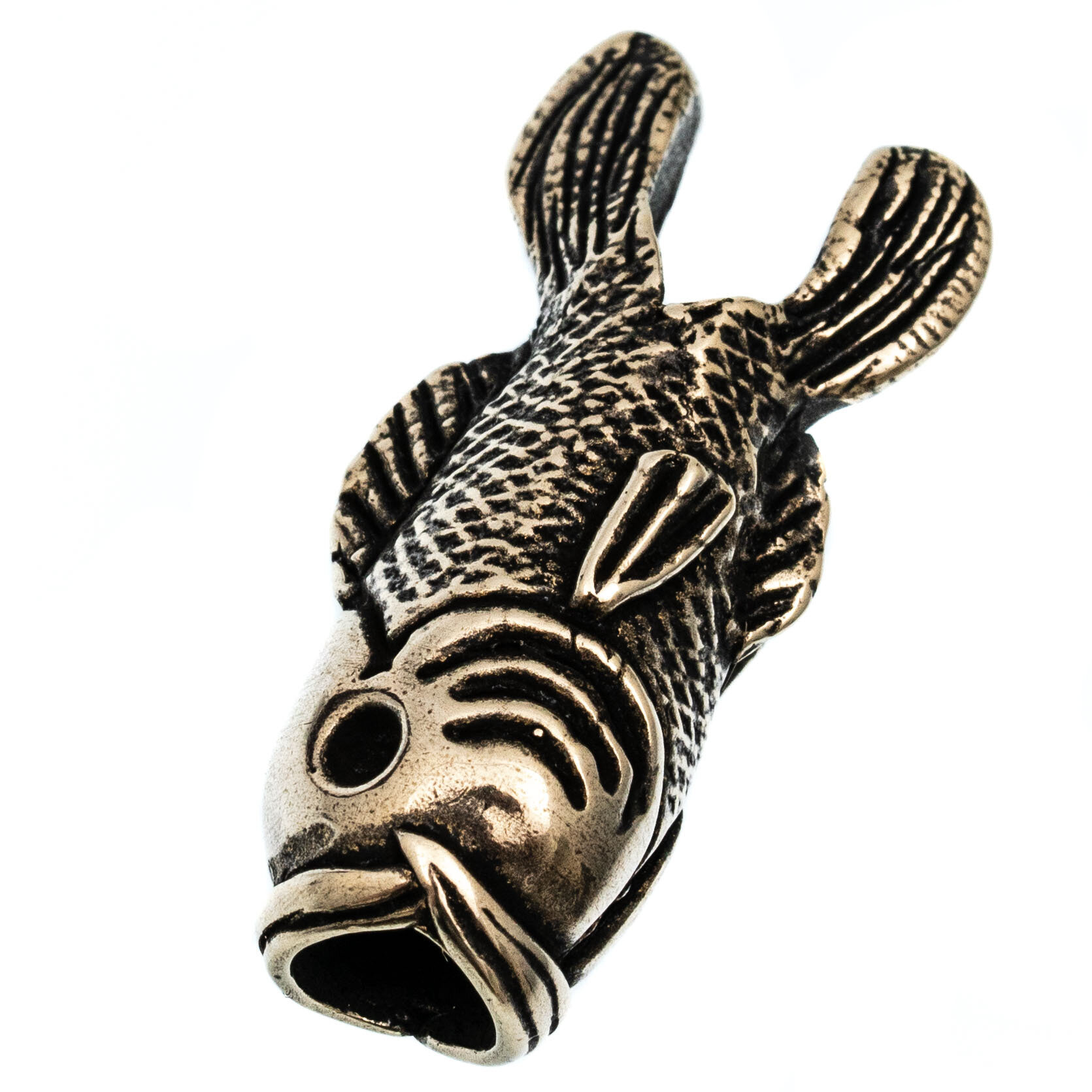 Бусина для темляка Рыбка, мельхиор