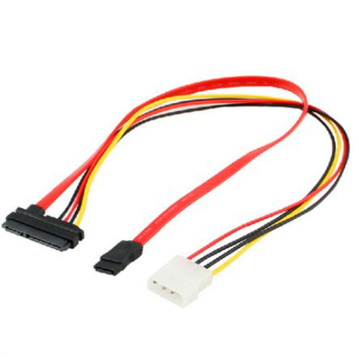 7-контактный SATA Serial ATA на SAS 29-контактный и 4-контактный кабель питания, штекерный разъем-адаптер для 2,5