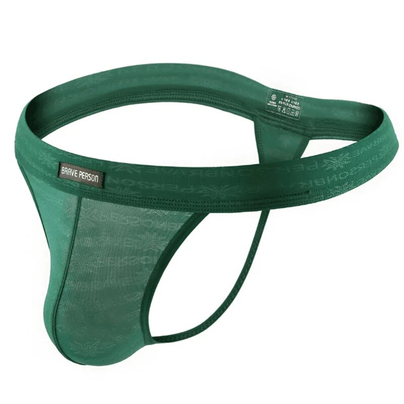 Мужские стринги Brave Person Зеленый, XL, BP024-Green