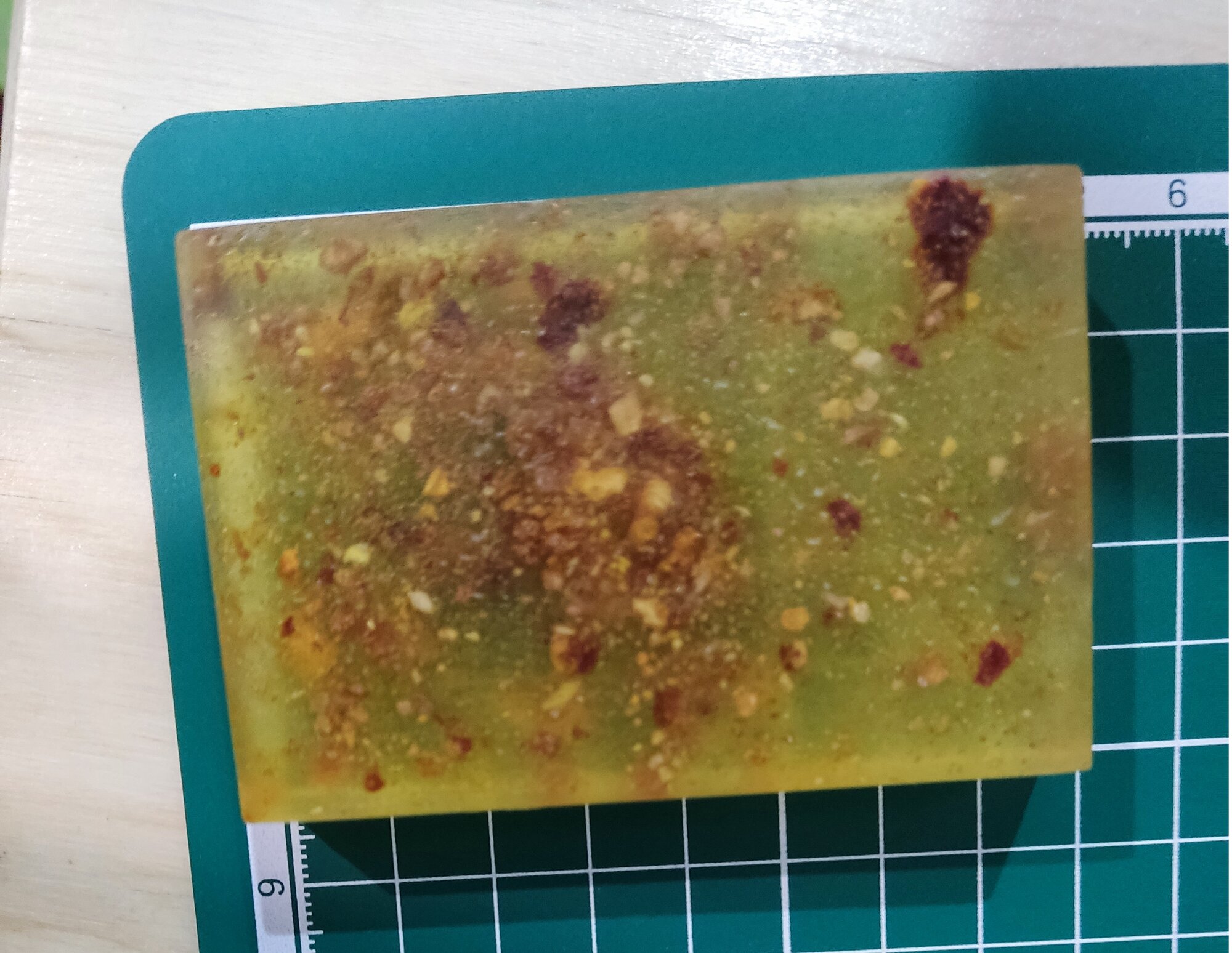 Кусковое мыло натуральное ручной работы мандарин