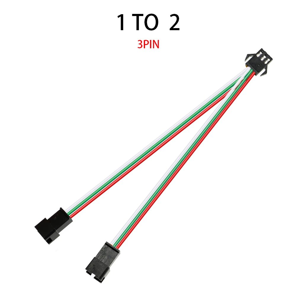 Светодиодный разветвитель JST 1 к 2 2PIN/3PIN/4PIN/5PIN/6PIN 5V 12V 3PIN 1 TO 2 Spliter