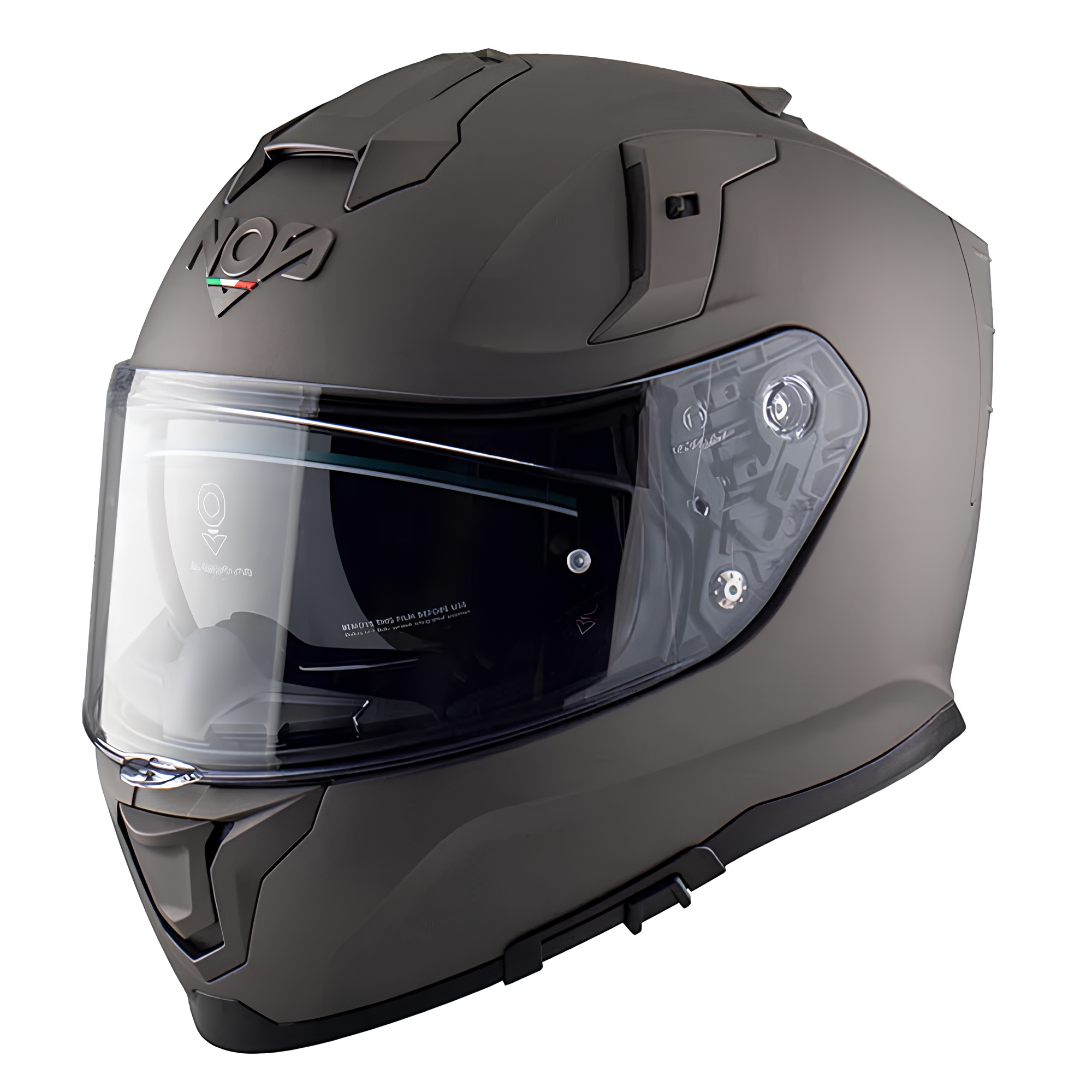 Мотошлем интеграл NOS “NS-10 TITANIUM MATT”, черный, унисекс, размер L