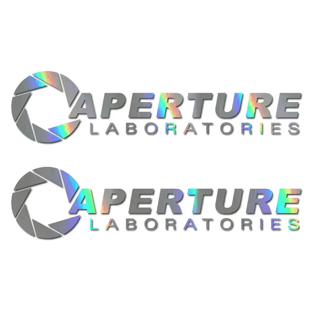 Наклейка Aperture Laboratories, 20см, Laser Silver