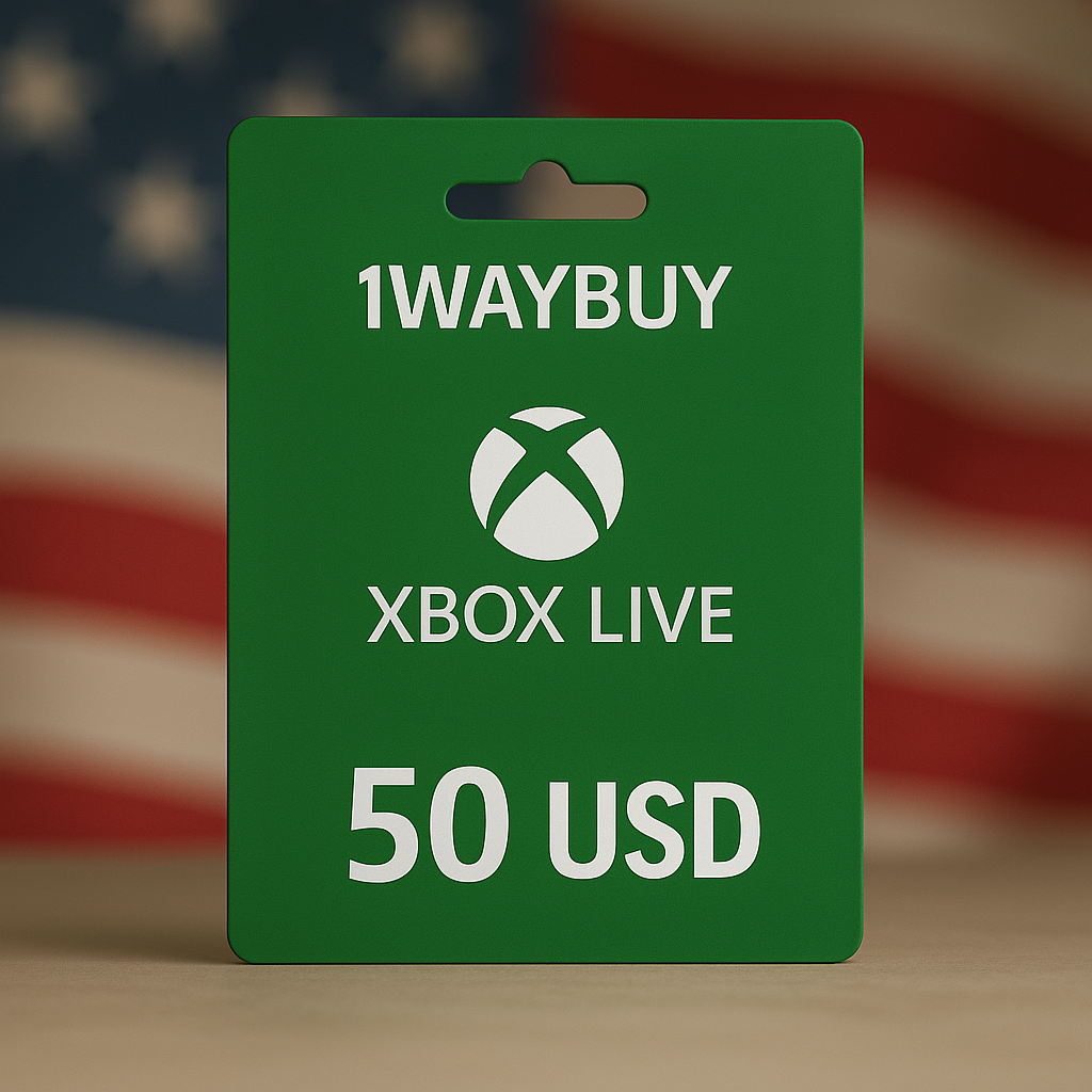 Подарочная карта XBOX Live 50 USD/долларов США/$ для США, Гифт код и пополнение счета онлайн Microsoft Store