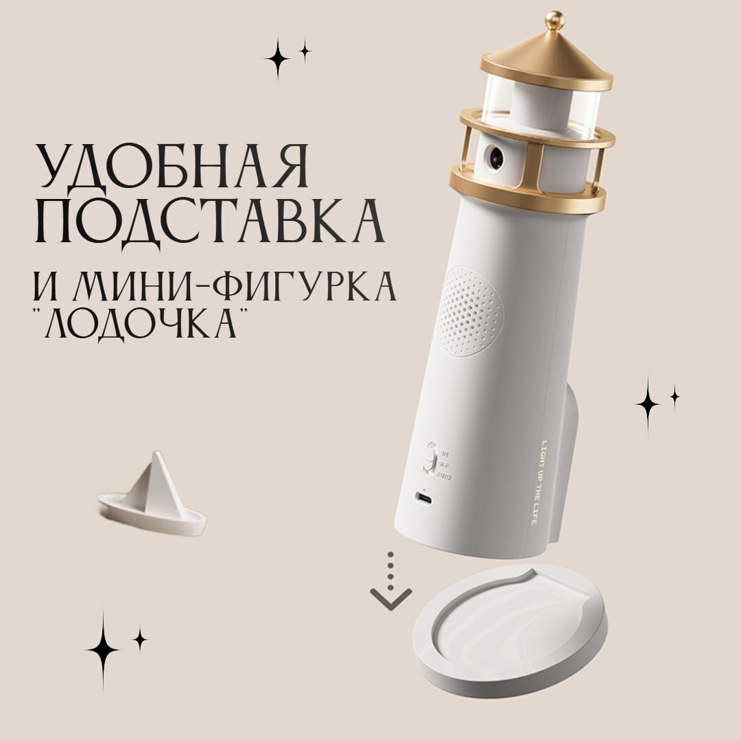 Ночник "Маяк" с проекцией Луны и пультом дистанционного управления