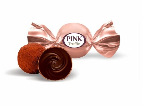 Конфеты "Pink Truffle" с кремовыми начинками глазированные, 1000 грамм