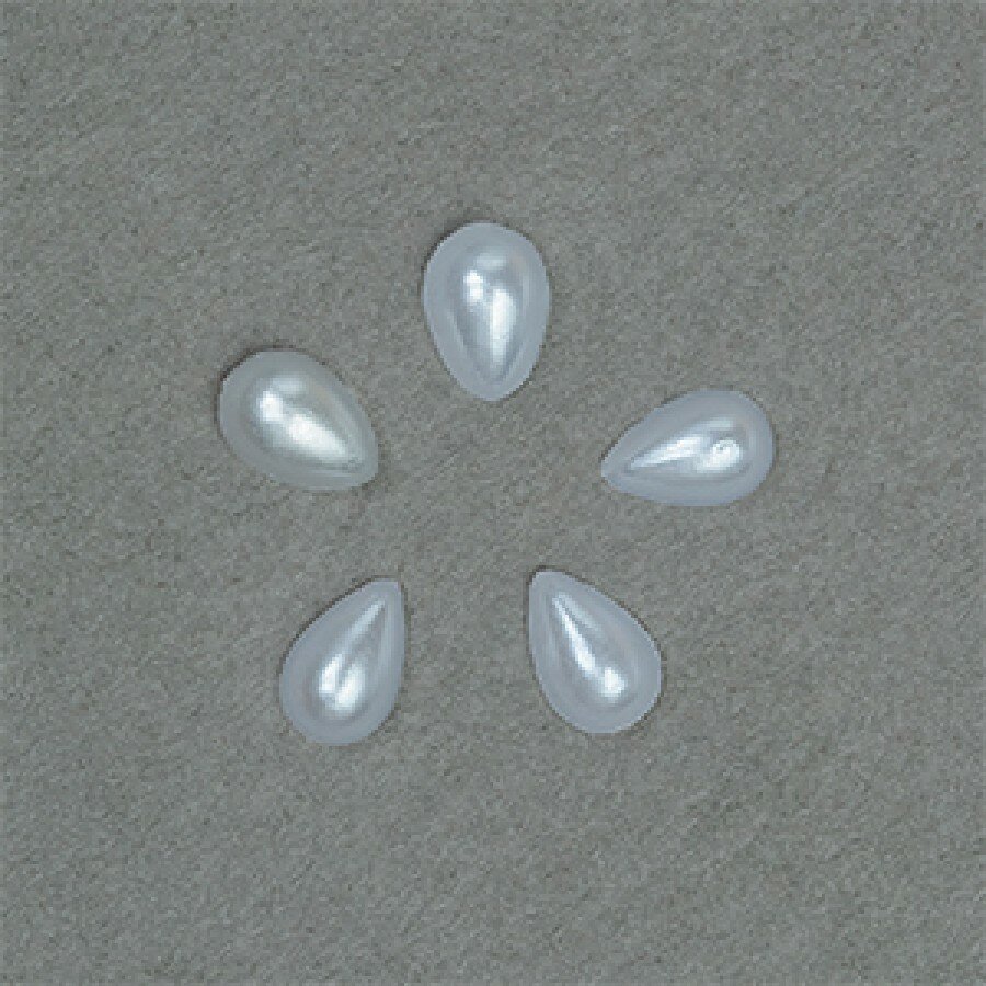 Полужемчужины MAGIC 4 HOBBY перламутр в форме Капли 4х6 мм цв.41 белый уп.20г (454шт)