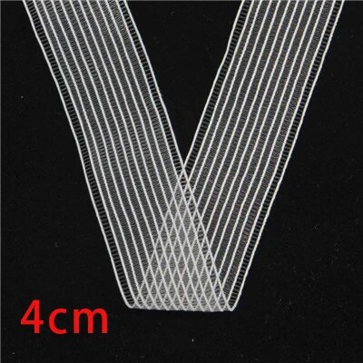 Резинка нейлоновая 40 мм разноцветная 1 м Черный, 4cm white