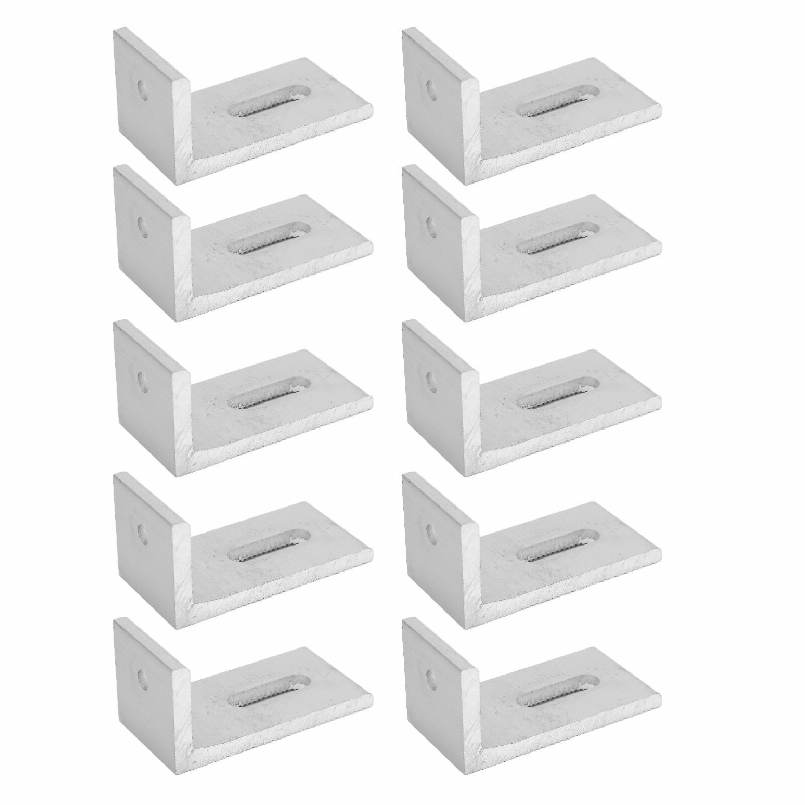 10 ПКС Кронштейн для солнечных панелей L-образный из алюминиевого сплава для монтажа фотоэлектрических панелей на крышу систем PV