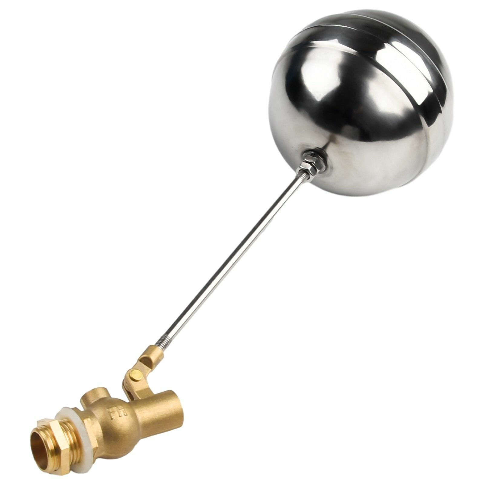 Высококачественный латунный поплавковый клапан из нержавеющей стали для уровня воды в баке, горячая и холодная вода, 1/2 дюйма,