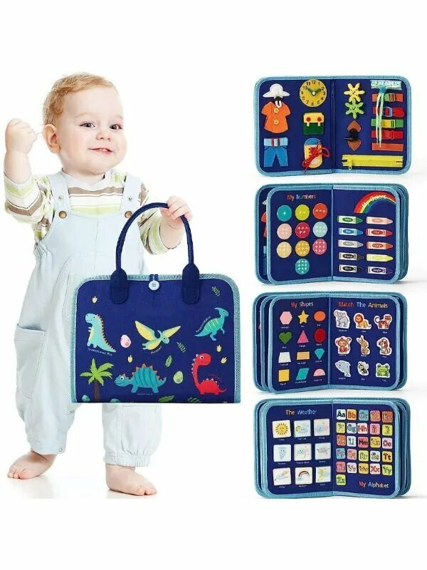 Обучающая доска "Войлочная", для раннего развития, темно-синяя