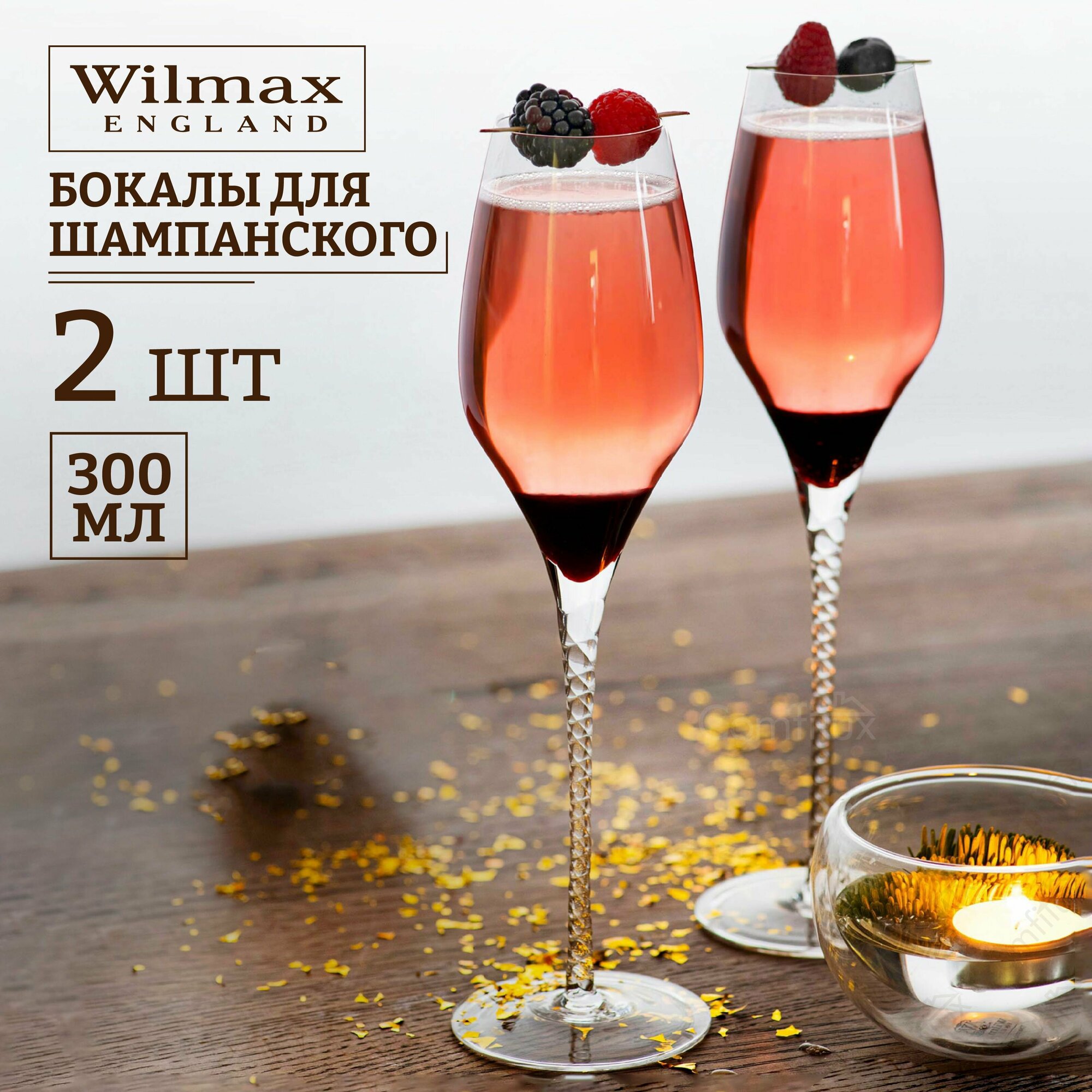 Набор бокалов для шампанского Wilmax Julia Vysotskaya 300 мл 2 шт