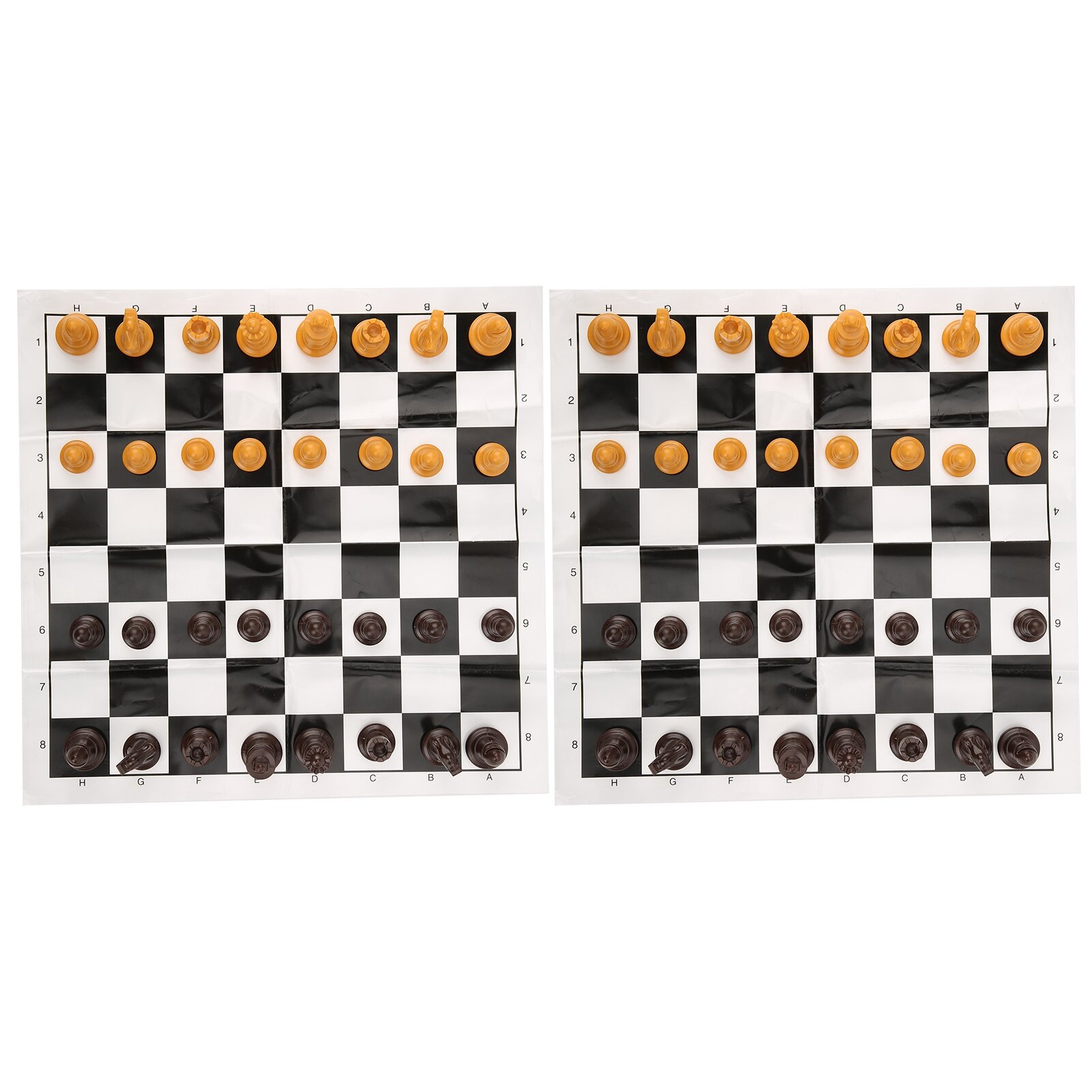 2 комплекта шахматной игры, набор шахматных фигур, портативная игрушка для детей и взрослых, играющая в шахматы