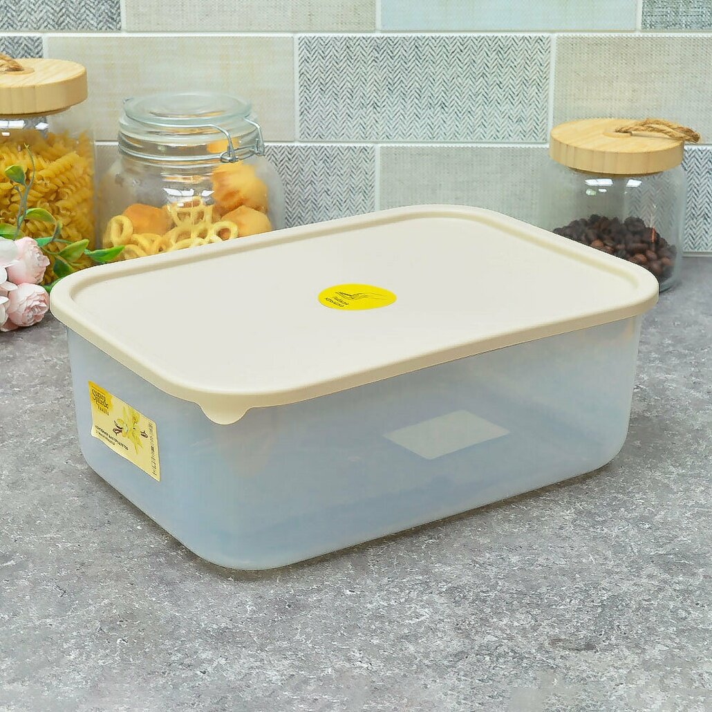 Контейнер для хранения продуктов 4,5л, 'Sugar&Spice Vanilla', с крышкой, цвет латте
