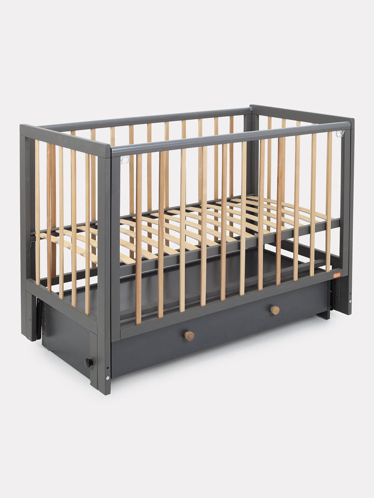 Кровать детская для новорожденных с маятником 120*60 Rant Indy Box (арт.780) Moon Grey