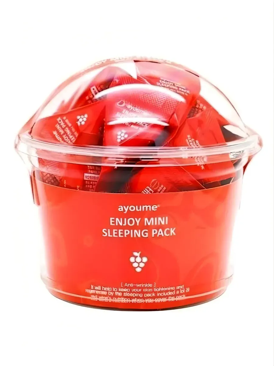 Маска для лица ночная Ayoume Enjoy Mini Sleeping Pack с экстрактом красного вина, 200*3 г