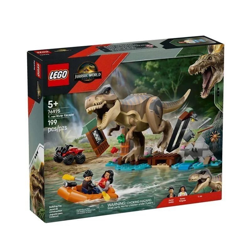 Конструктор JURASSIC WORLD 76975 Побег из реки Ти-Рекс, 199 деталей, возраст от 5+